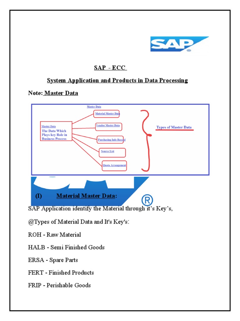 SAP - MM - Master Data | PDF
