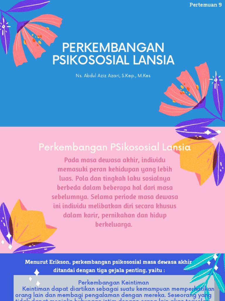 Perkembangan Psikososial Lansia | PDF