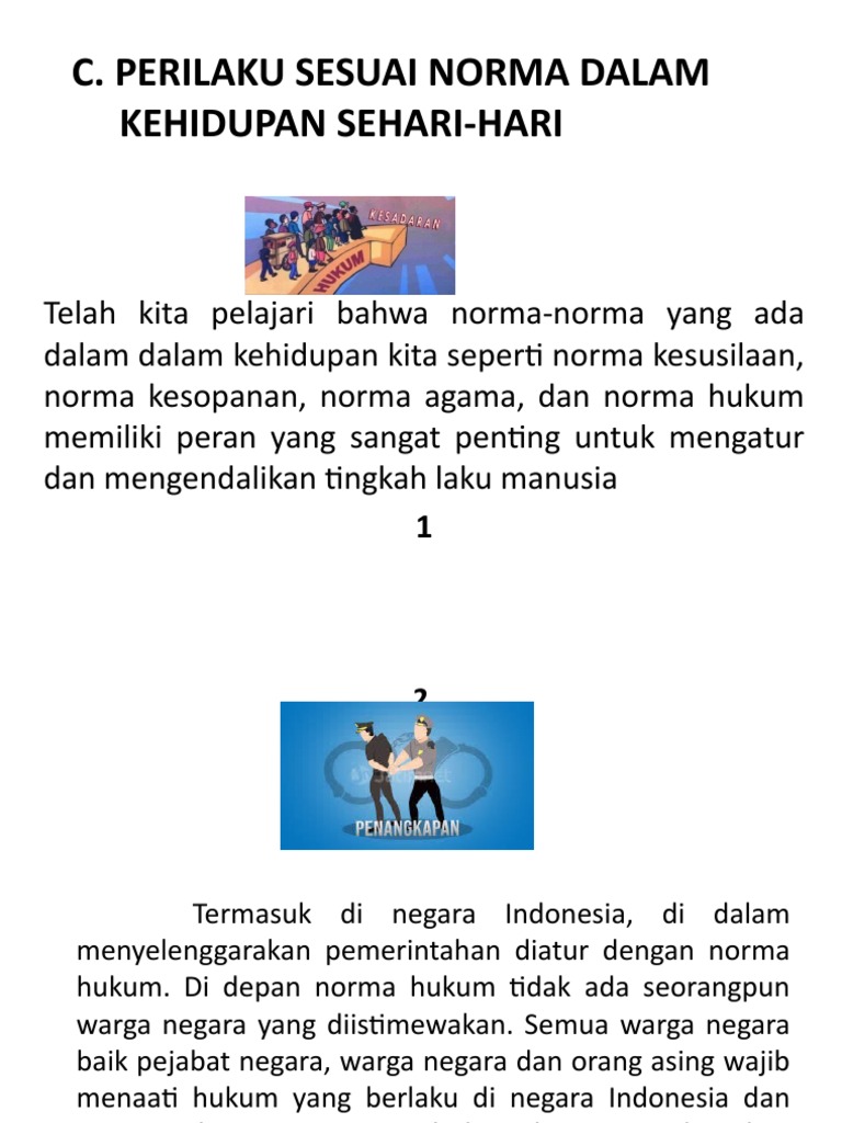 C. Perilaku Sesuai Norma Dalam Kehidupan Sehari-Hari | PDF