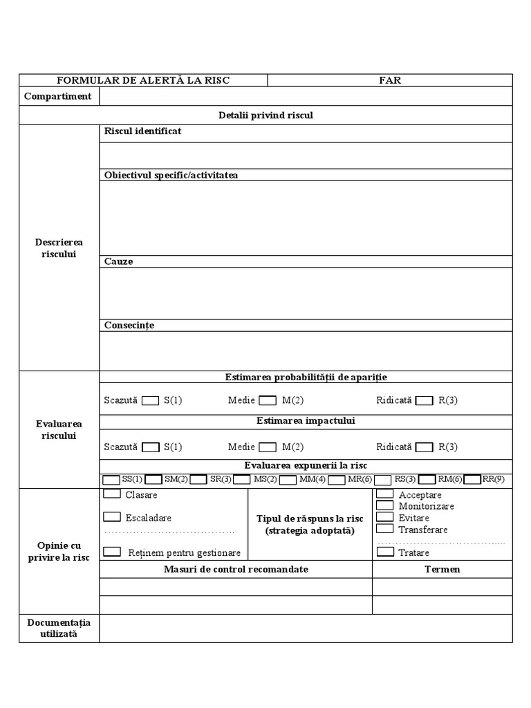 Formular Alerta Risc | PDF