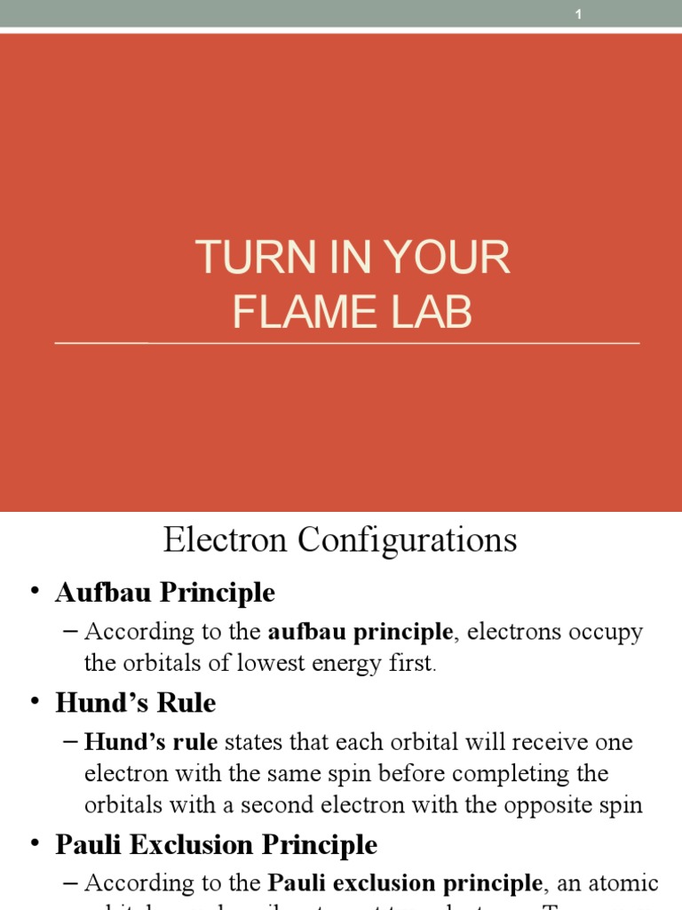 Turn in Your Flame Lab | PDF | Electron | Atomic Orbital