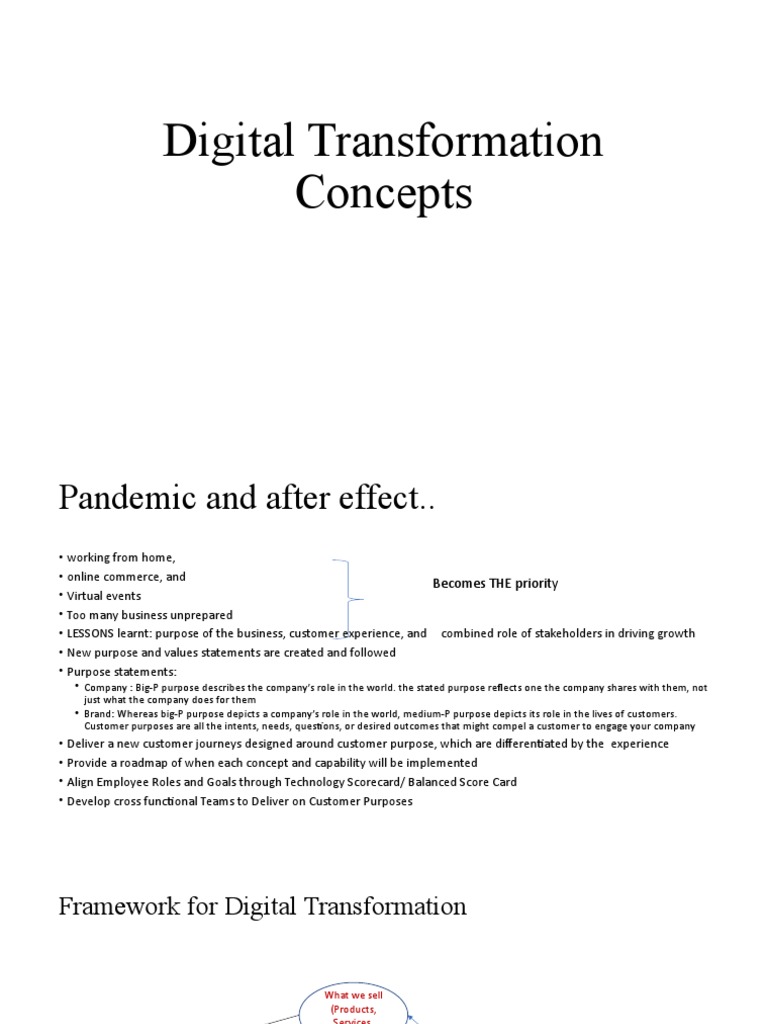 Digital Transformation Concepts | PDF | Analytics | Internet Of Things