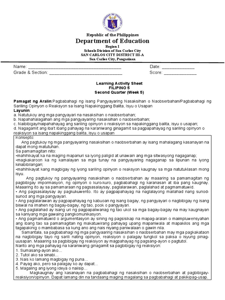 Department of Education | PDF