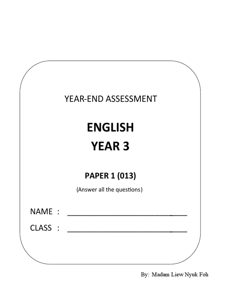English Year 3 | PDF