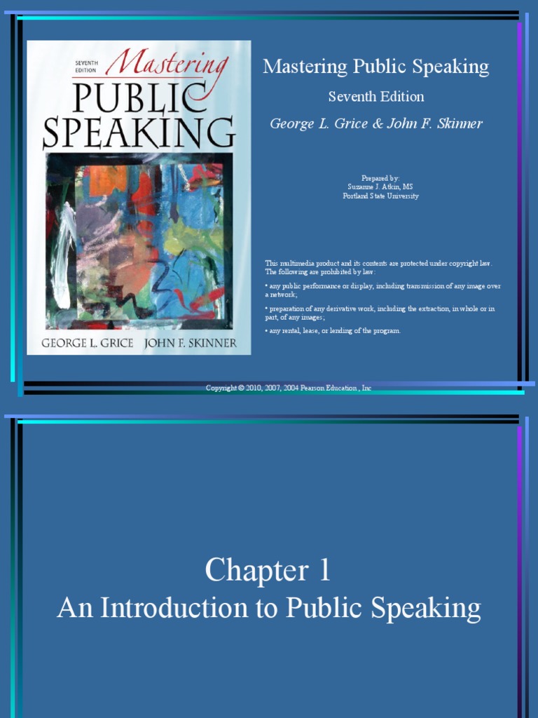 Mastering Public Speaking: George L. Grice & John F. Skinner | PDF | Communication | Human ...