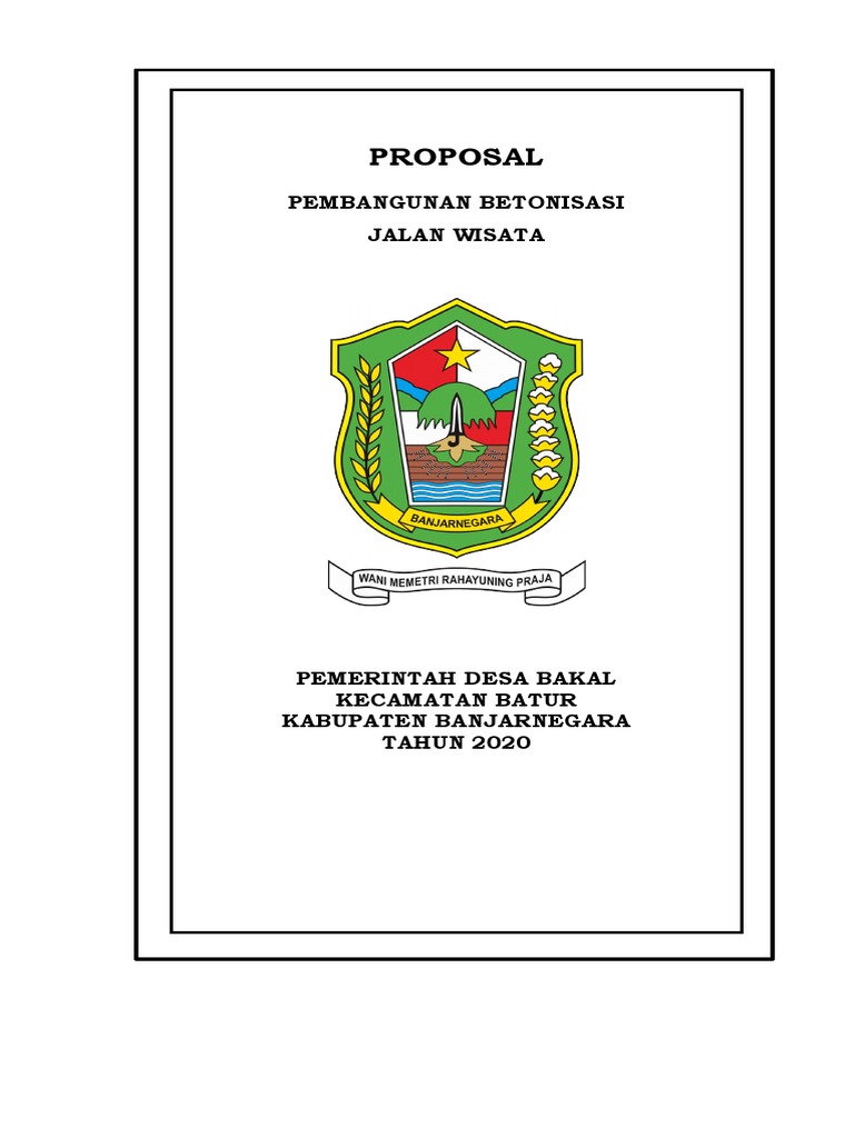 Proposal Rabat Beton Jalur Wisata | PDF