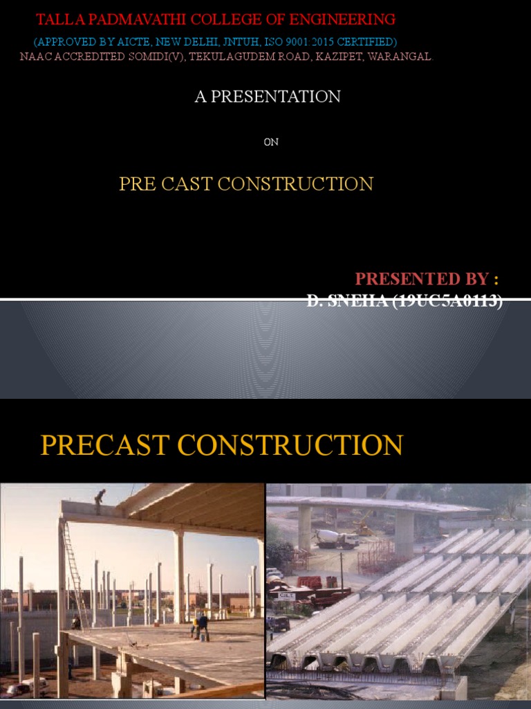 Pre Cast Construction | PDF | Precast Concrete | Prestressed Concrete