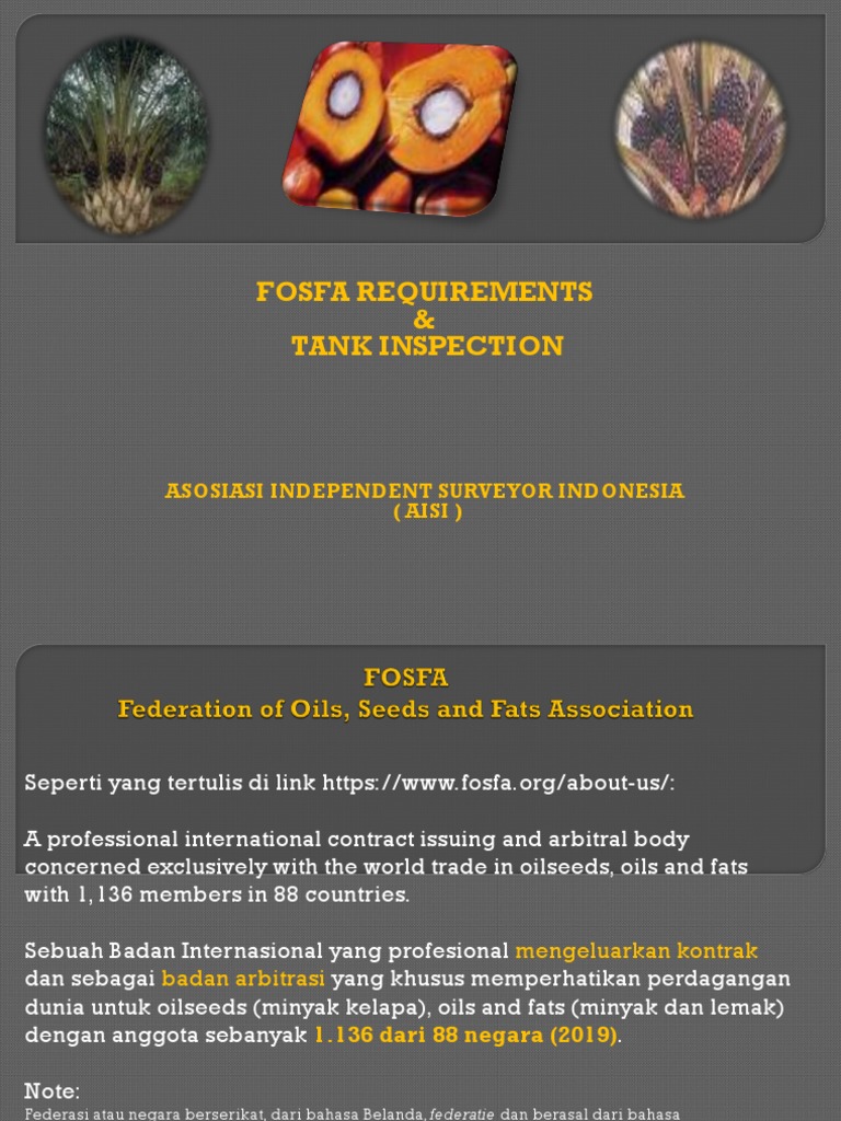 Fosfa Req & Tank Inspection | PDF