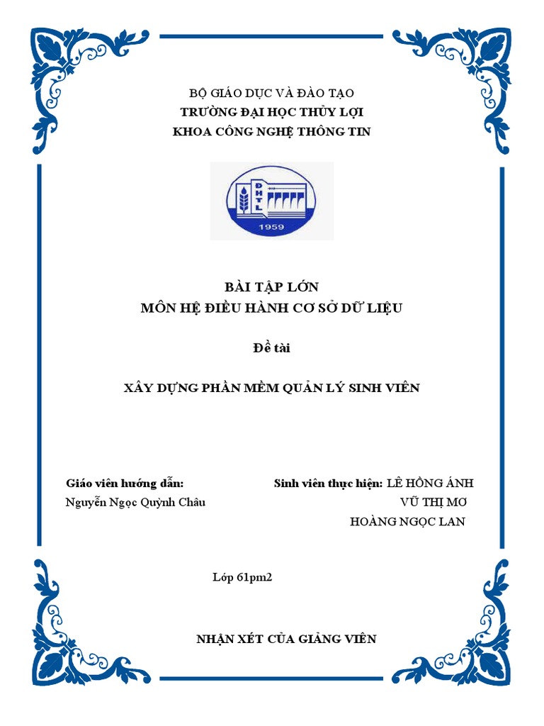 Nhóm 3 QLSV 1 | PDF