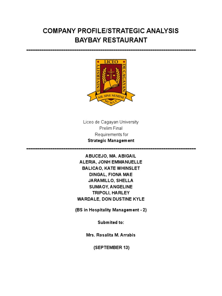 Baybay Restaurant: Seafood Dining Profile | PDF | Sustainable Energy ...