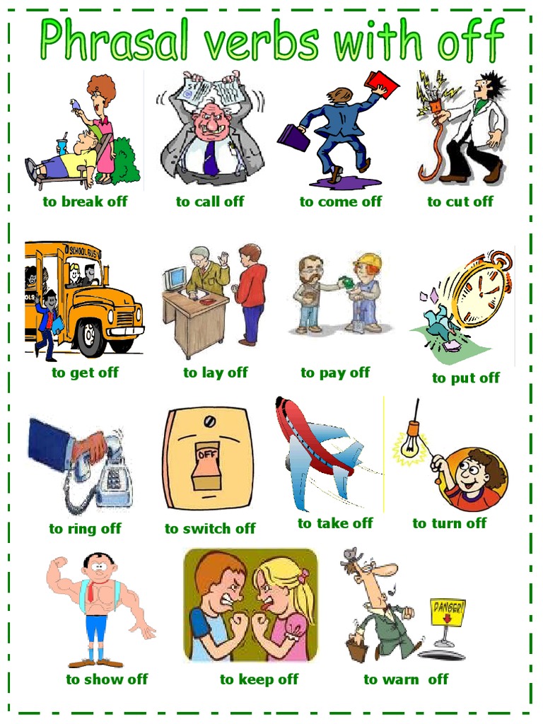 To Break Off To Call Off To Come Off To Cut Off | PDF | Linguistic ...