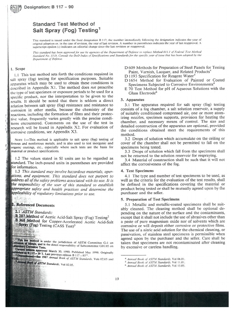 Astm B117-1 | PDF
