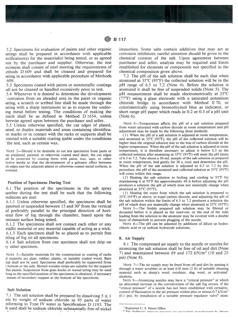 Astm B117-2 | PDF