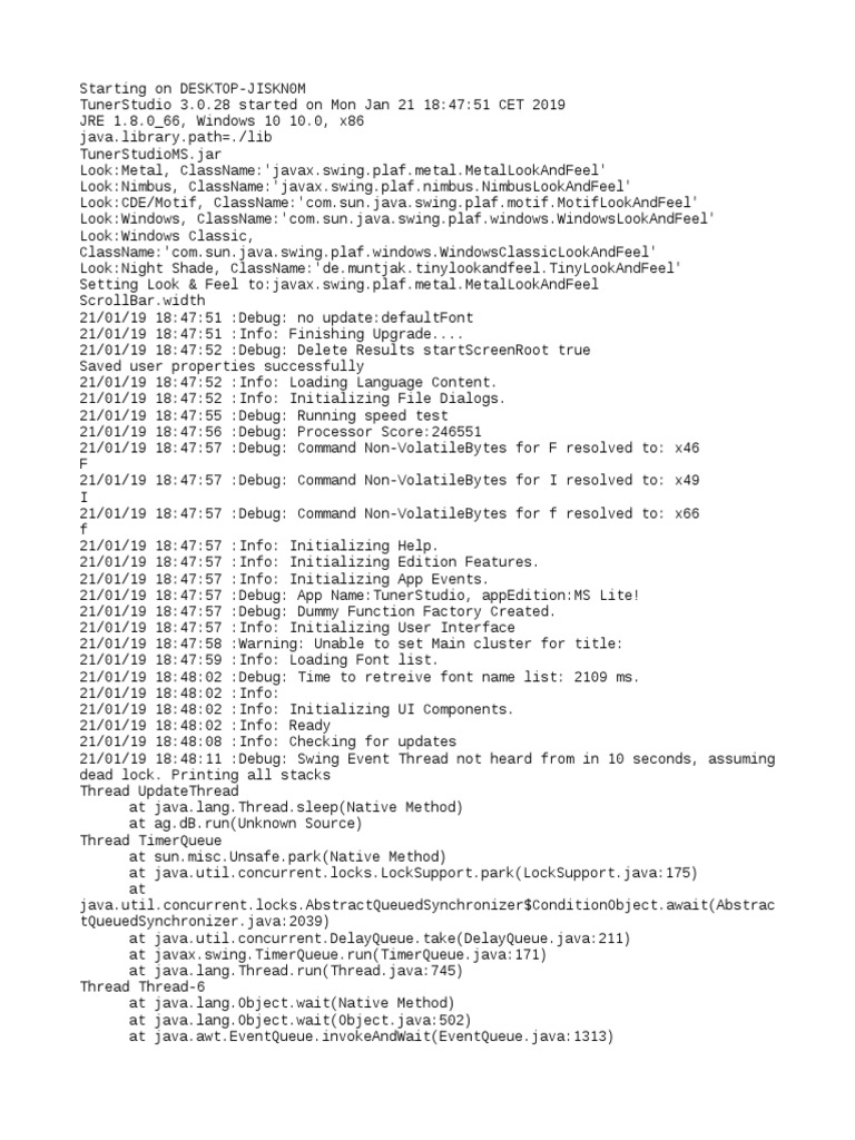 Tuner Studio App Debug | PDF | Microsoft Windows | Java (Programming Language)