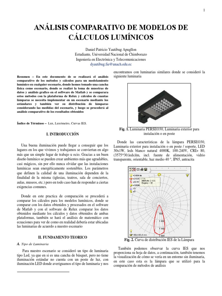 Practica 2 - Comparativo de Modelos de Calculo Luminico | PDF | Diodo ...
