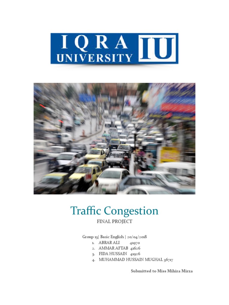 Traffic Congestion Basic English | PDF | Survey Methodology | Traffic