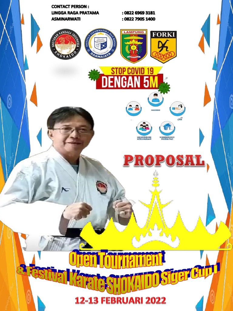 Proposal Open & Tournament Karate Shokaido Siger Cup 1 | PDF