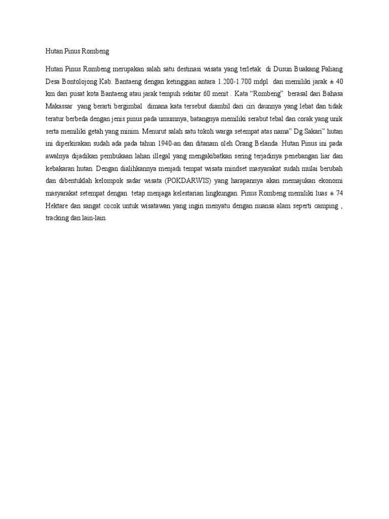 Hutan Pinus Rombeng | PDF | Griya & Taman