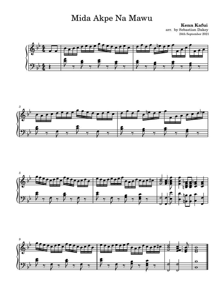 Mida Akpe Na Mawu Traditional Song | PDF