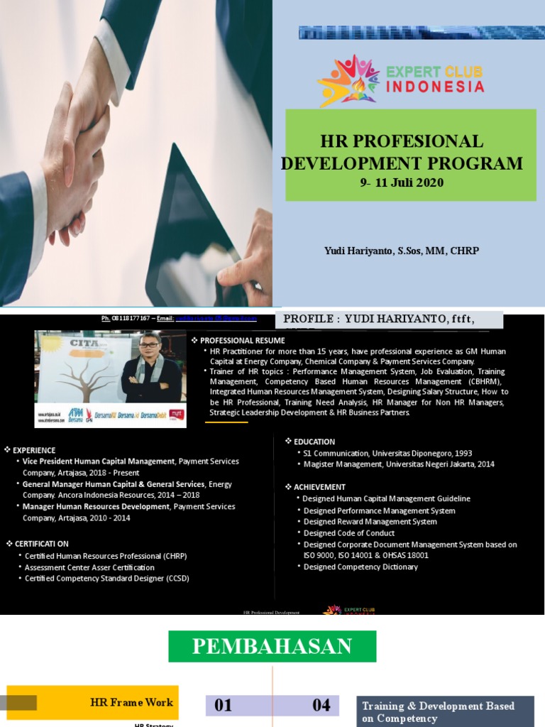 HR Professional Development Program Overview | PDF | Human Resource ...
