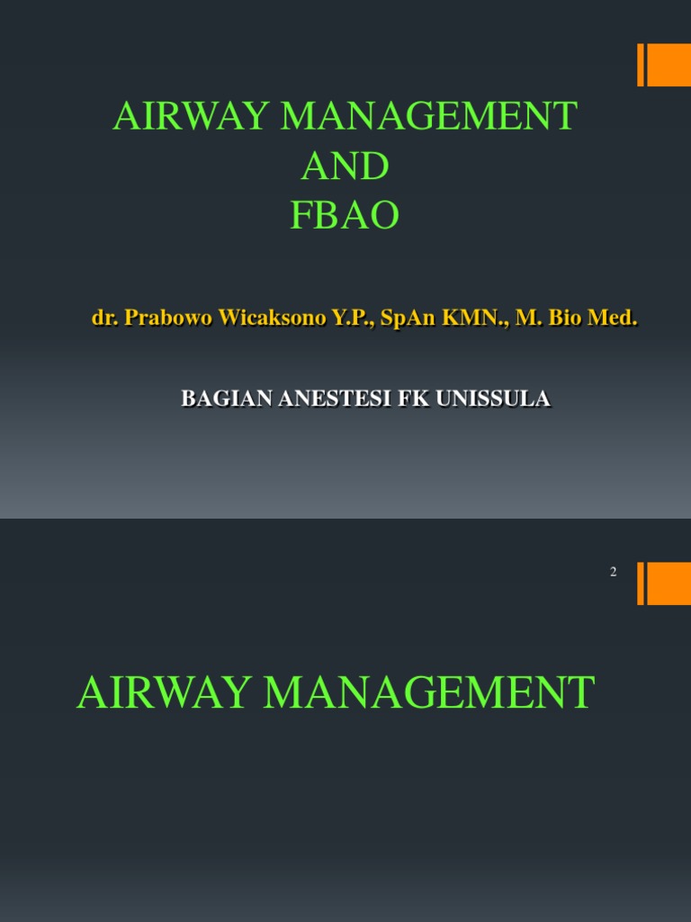 Airway Management | PDF