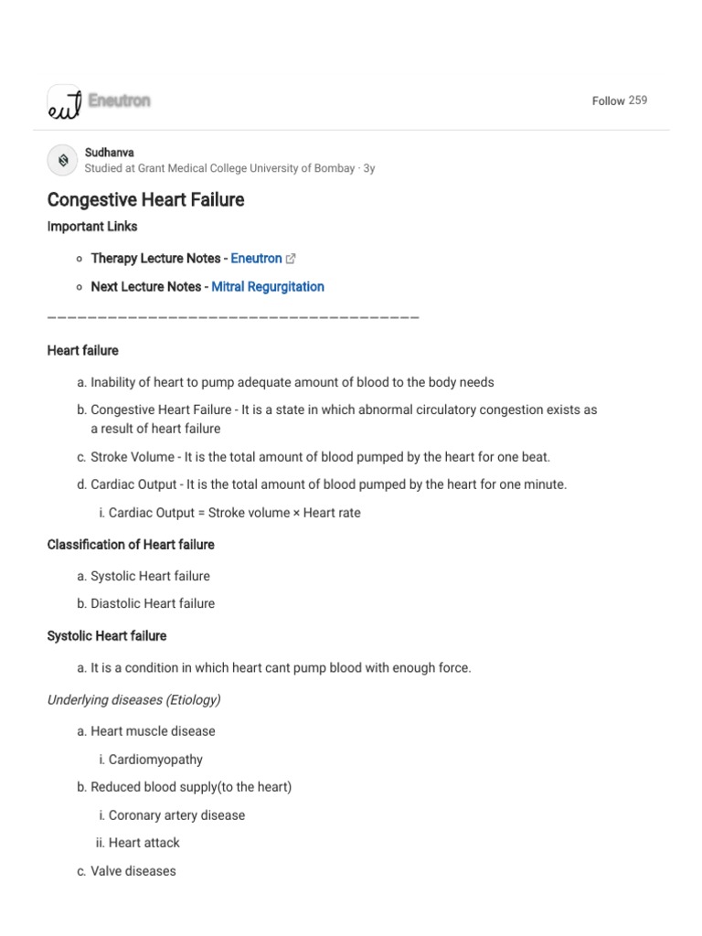 Congestive Heart Failure | PDF | Heart | Heart Failure