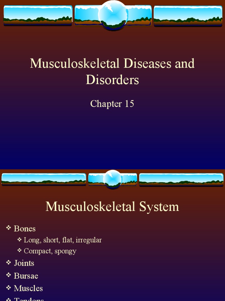 Overview of Musculoskeletal Disorders | PDF | Arthritis | Vertebral Column