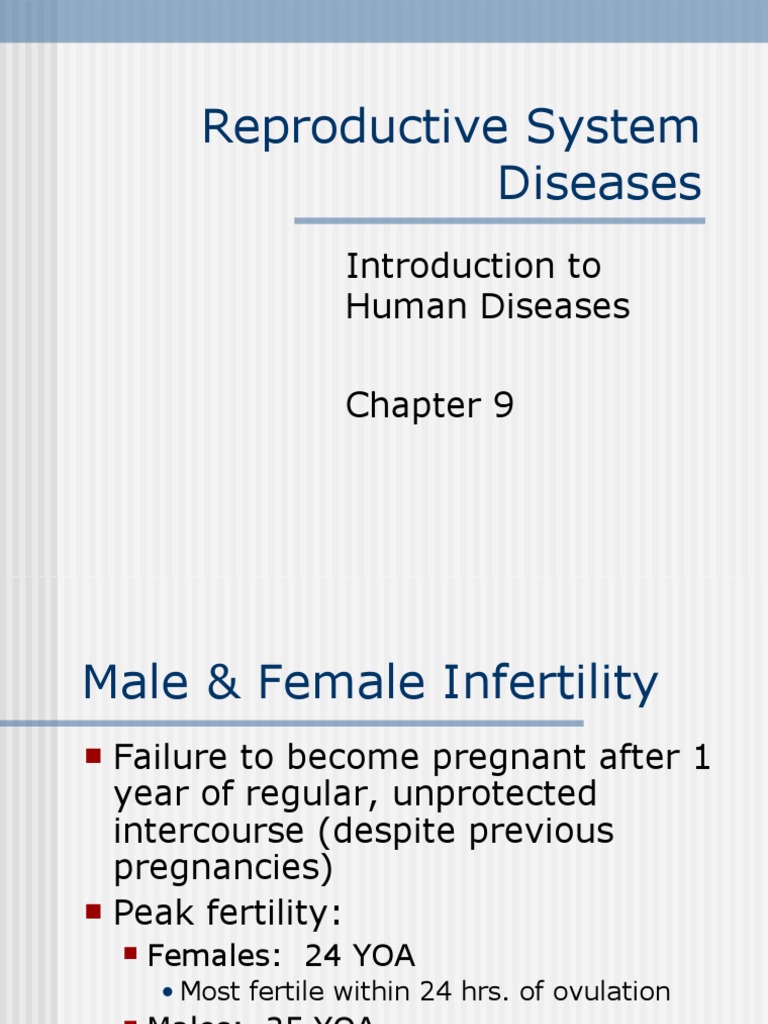 Reproductive System Diseases: Introduction To Human Diseases | PDF ...