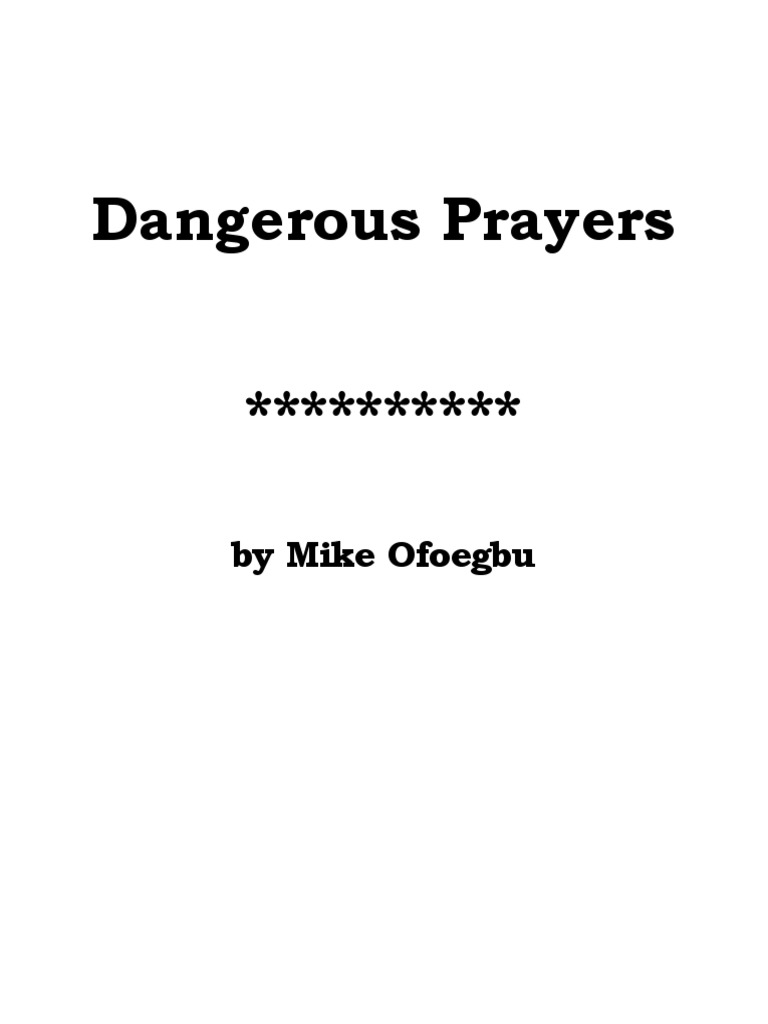 Dangerous Prayers | PDF | Prayer | Jesus