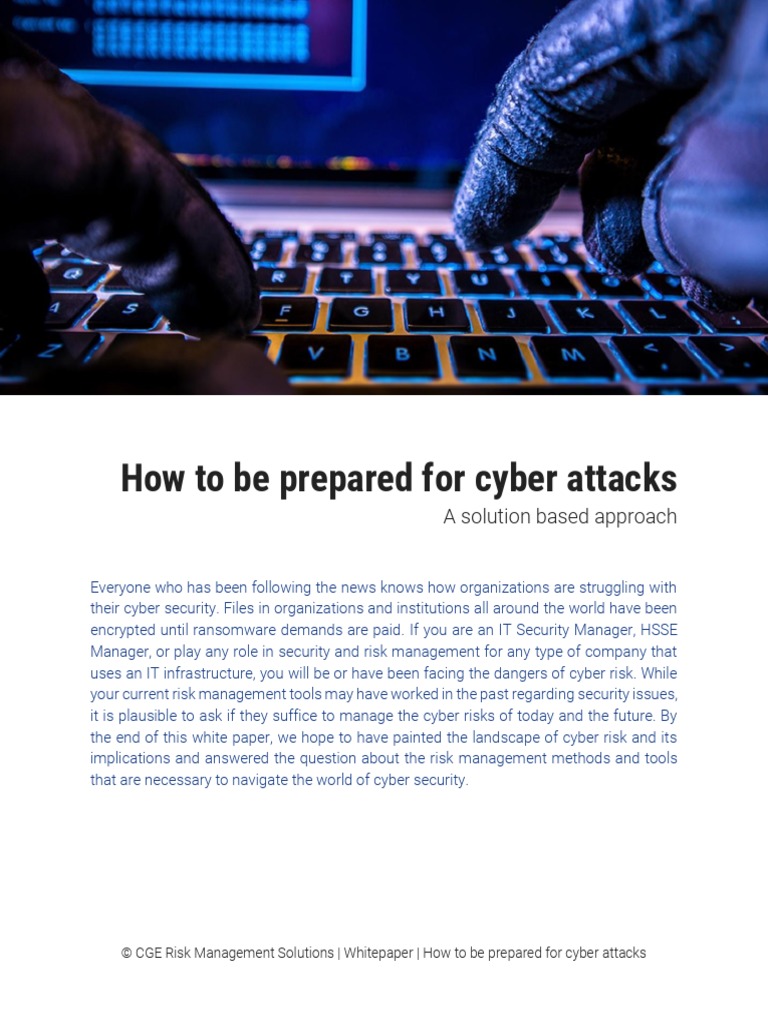 How To Be Prepared For Cyber Attacks: A Solution Based Approach | PDF | Computer Security | Security