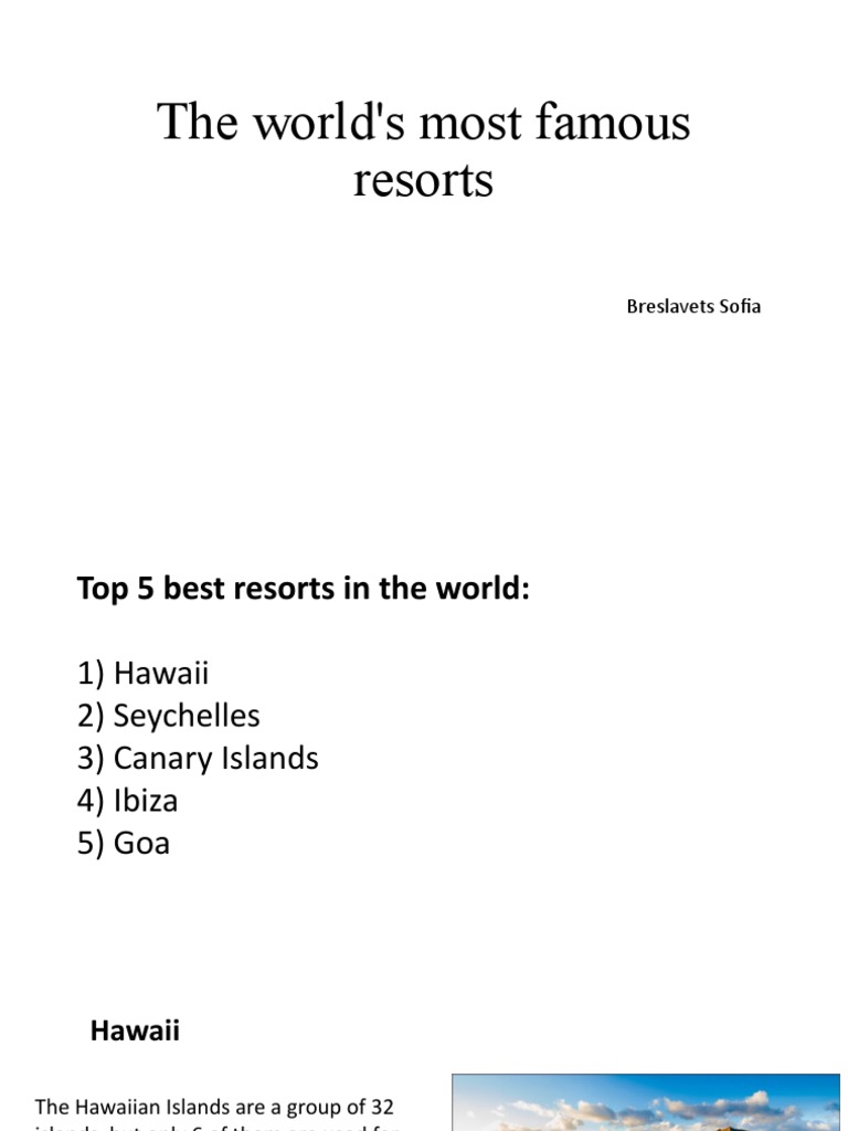 The World's Most Famous Resorts | PDF