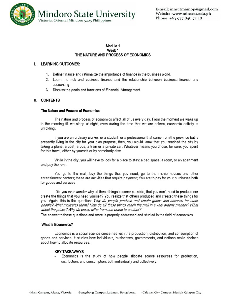 Module 1 - Microeconomics | PDF | Microeconomics | Economics