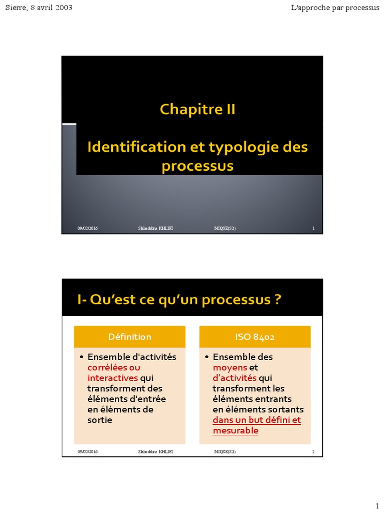 Comprendre l'Approche Processus | PDF | Gestion des ressources humaines ...