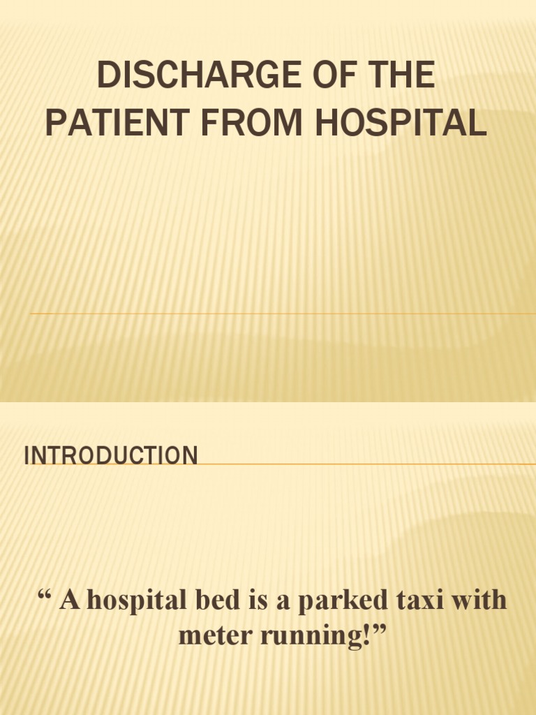 Patient Discharge Procedures Explained | PDF | Patient | Hospital