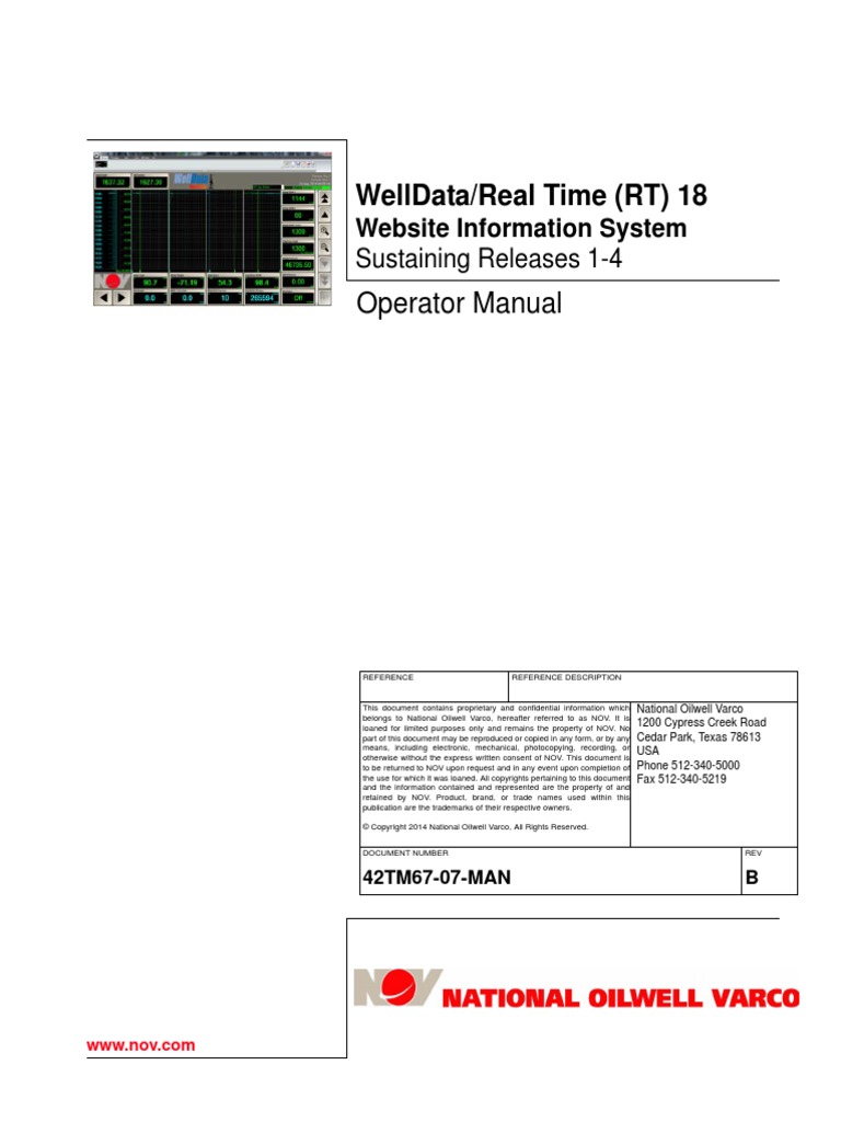 Welldata/Real Time (RT) 18: Operator Manual | PDF | Electrostatic Discharge | Computing