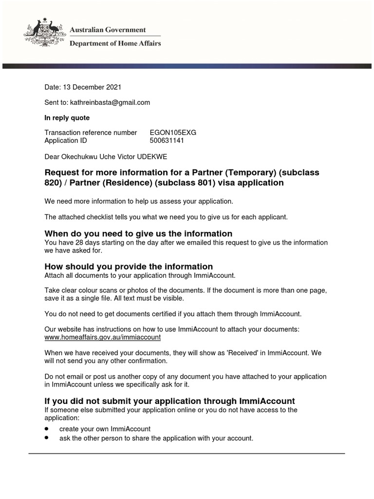 S56 Request for Partner Visa Information | PDF | Privacy | Government