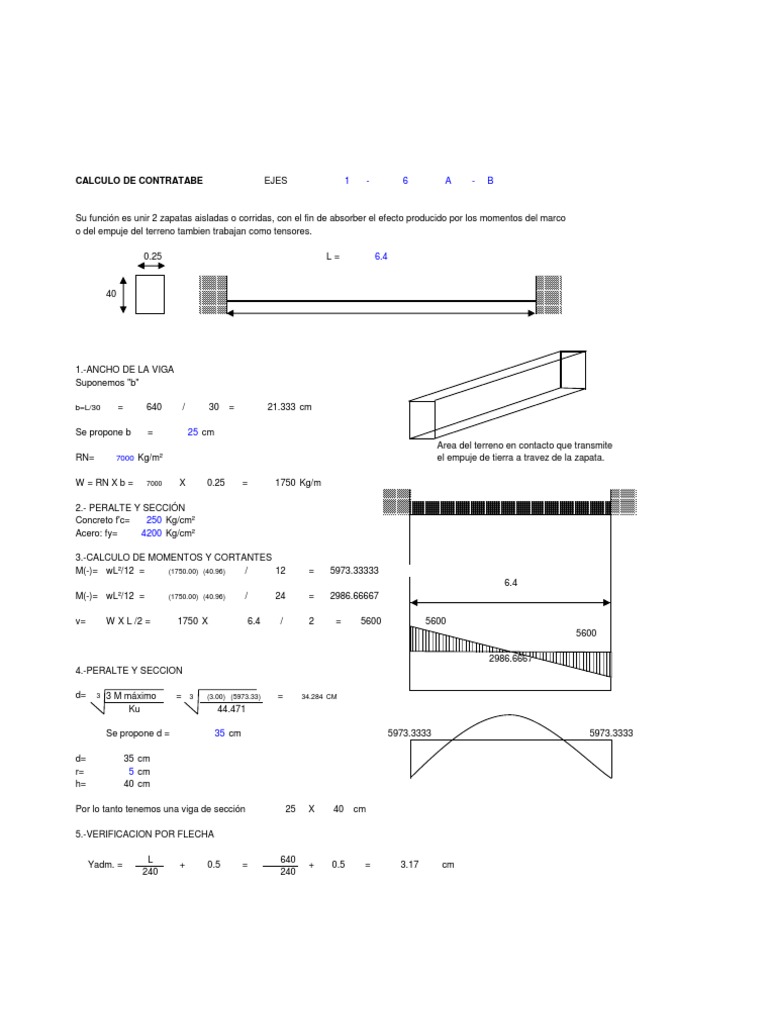 Cálculo y Diseño de Contratrabes | PDF | Carpintería | Deportes