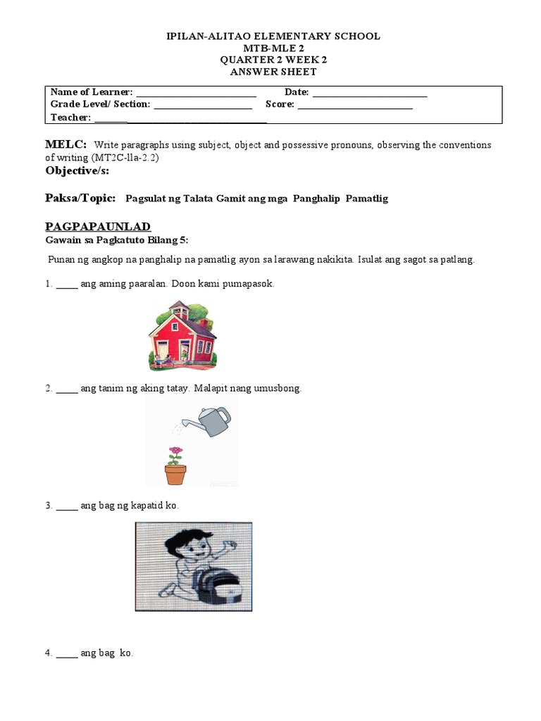 MTB Activity Sheet q2 - w2 2020-2021 | PDF