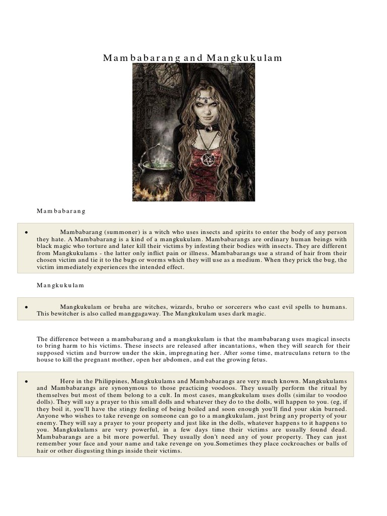 Mambabarang and Mangkukulam | PDF