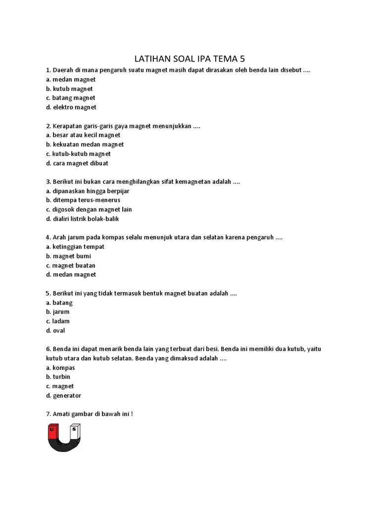 Latihan Soal Ipa Tema 5 | PDF