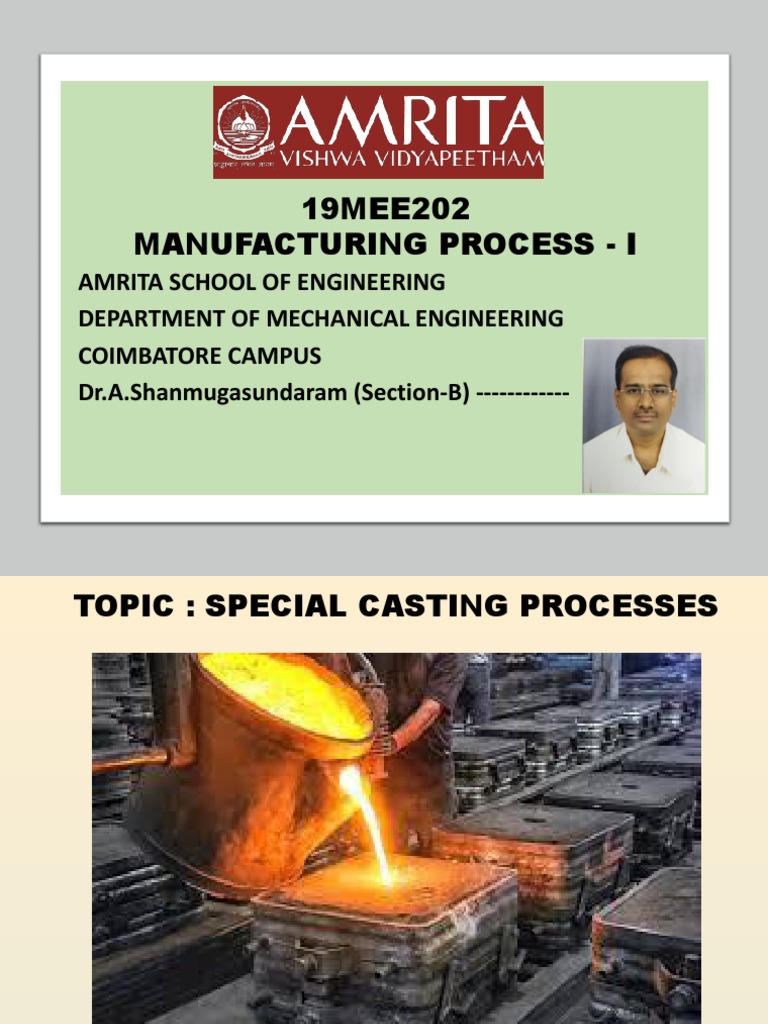 Lecture-5-Special Casting Processes-Lecture Notes | PDF | Casting ...