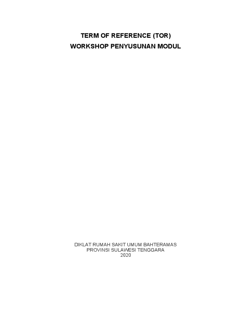 TOR Penyusunan MODUL | PDF