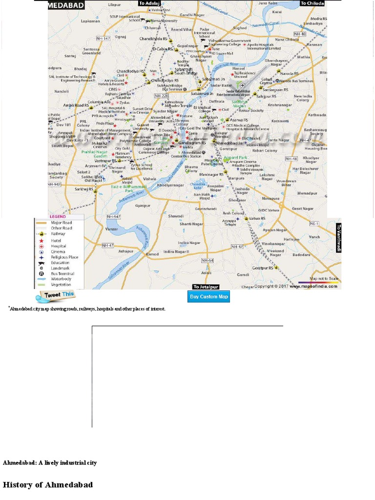 Ahmedabad City Map | PDF