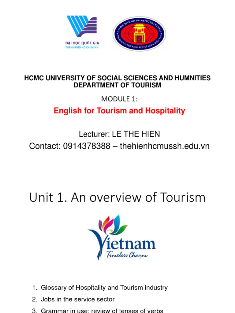 Unit 1. Introduction To Hospitality-Tourism | PDF | Tourism | Leisure