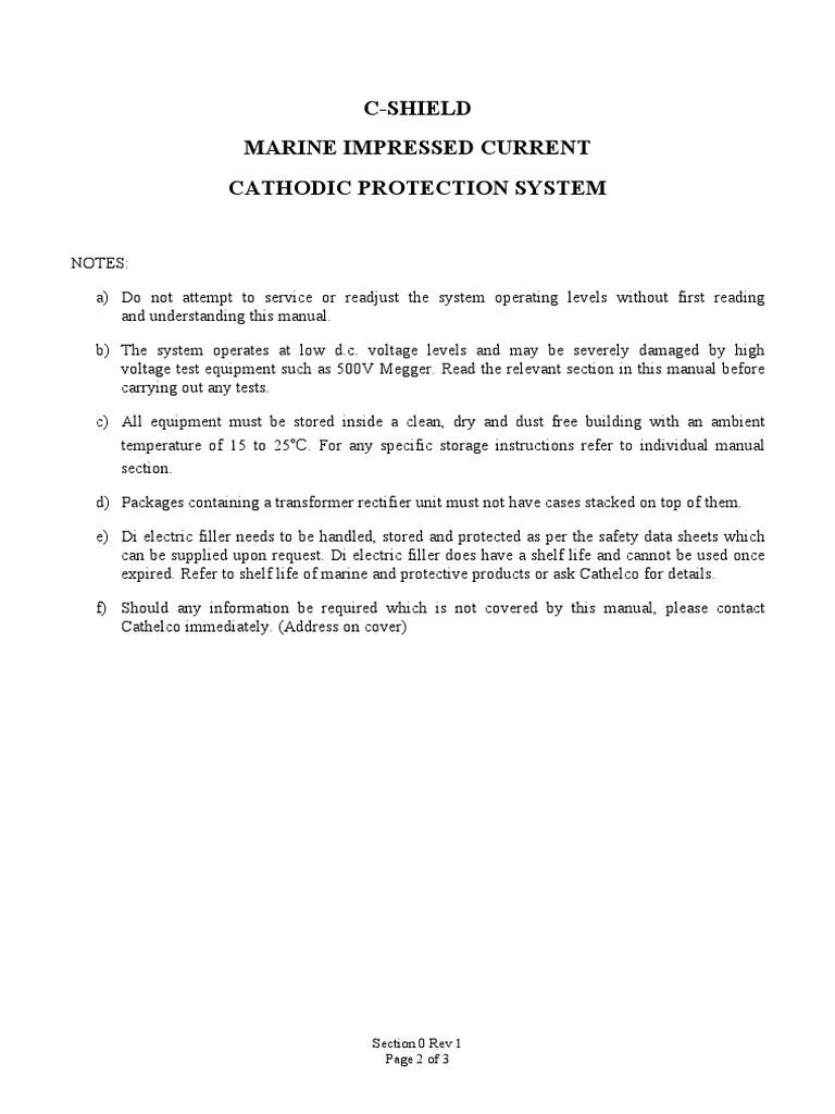 A1 - ICCP Sample Manual | PDF | Corrosion | Anode