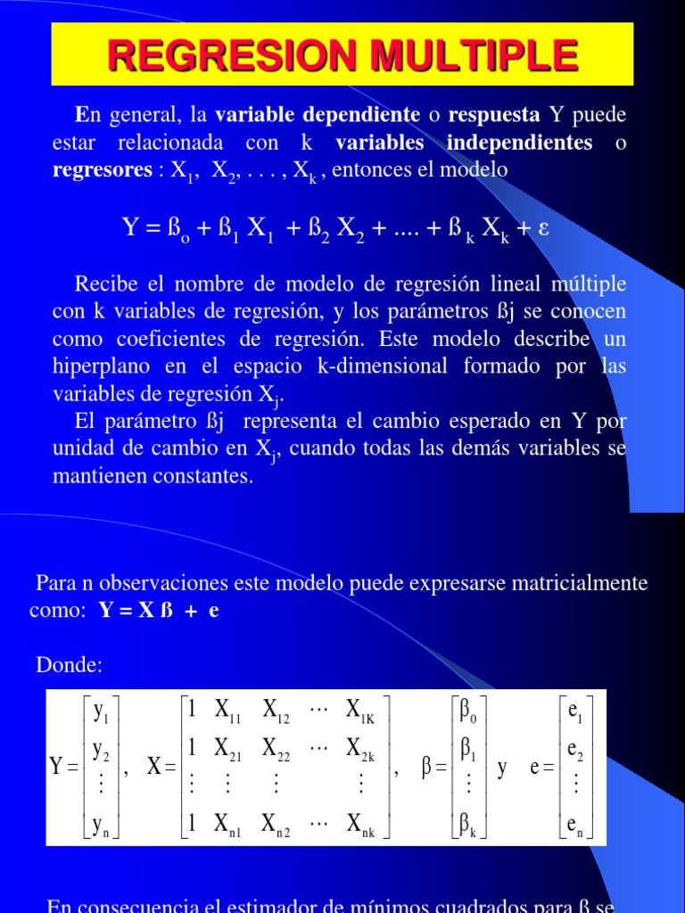 Regresion Multiple Medcina | PDF | Regresión lineal | Método científico