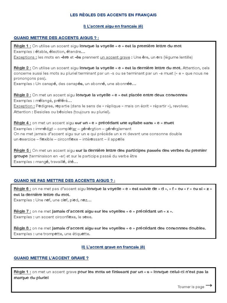 Accents en Français | PDF | Accent tonique | Alphabet latin