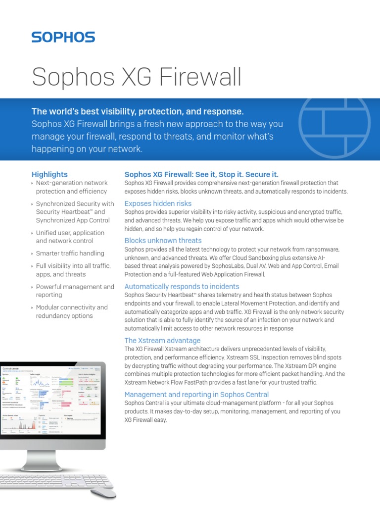 Sophos XG Firewall Ds | PDF | Computer Network | Firewall (Computing)