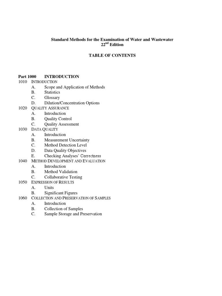 Apha Water Testing Standard Methods White Paper | PDF | Gas ...