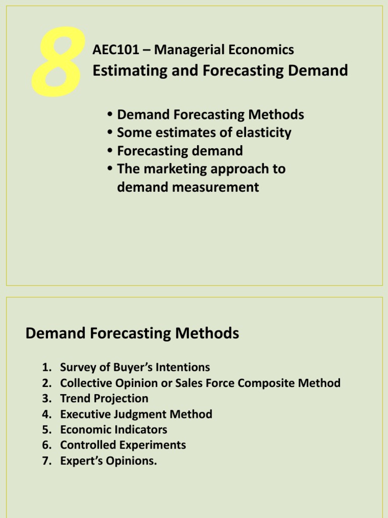 AEC101 Chap 8.ppsm | PDF | Forecasting | Demand